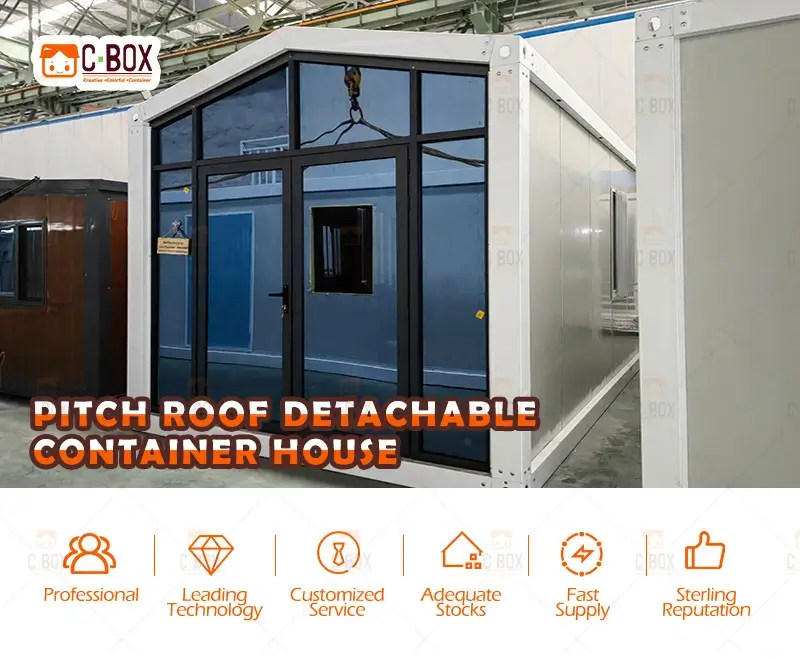 Pitch Roof Detachable Container: Custom Prefab Homestay