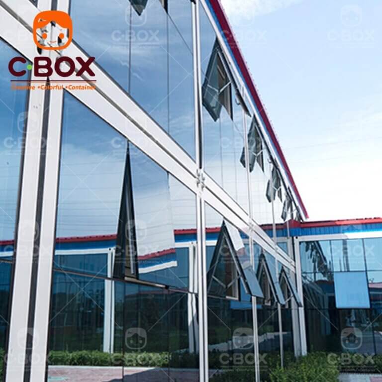 Two-Story Glass Container Office Building