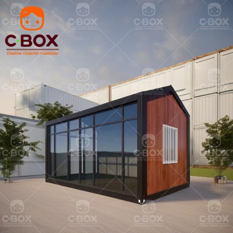 Modern Sloping Roof Container Building, Built to Last