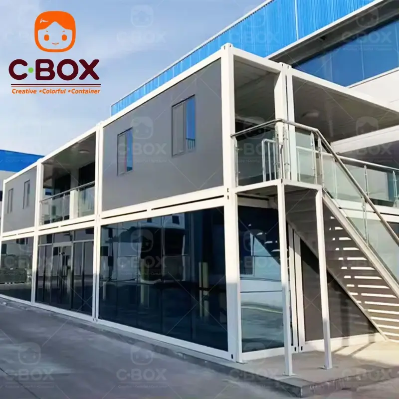 Flat Roof Container House Office For Earthquake Resettlement