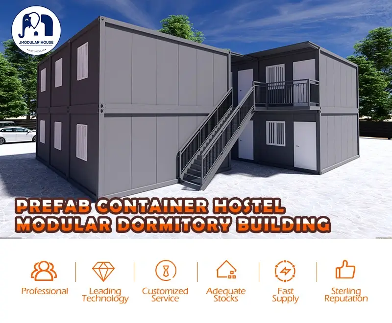 Prefab Container Hostel Modular Dormitory Building